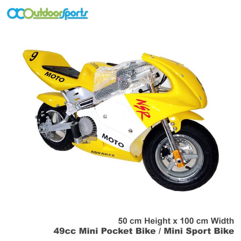 49cc-Mini-Pocket-Bike-Mini-Sport-Bike-Yellow | DC'OutdoorSports